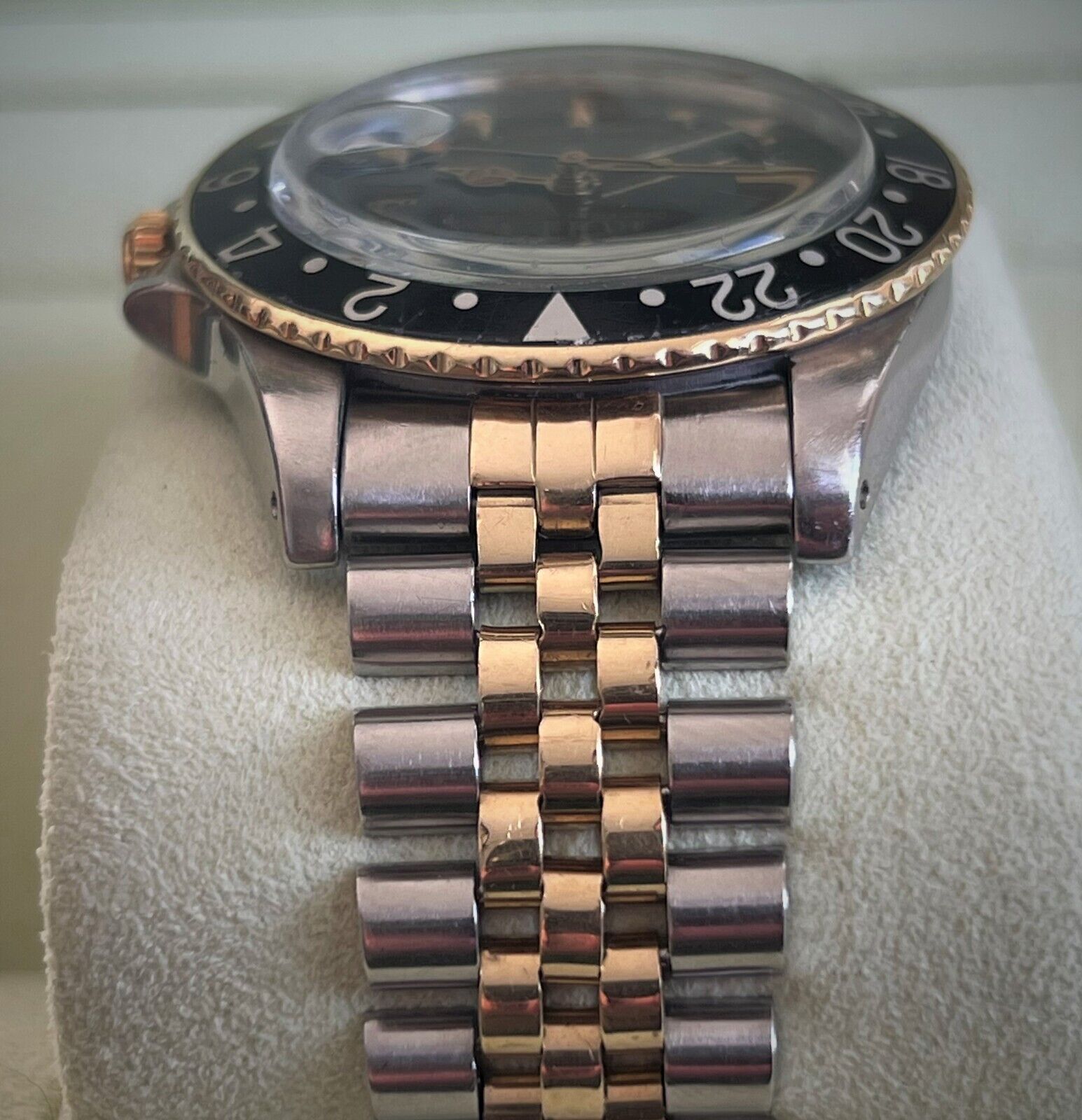 Rolex GMT Master 16753 18K Yellow Gold & Stainless Steel Black Nipple ...